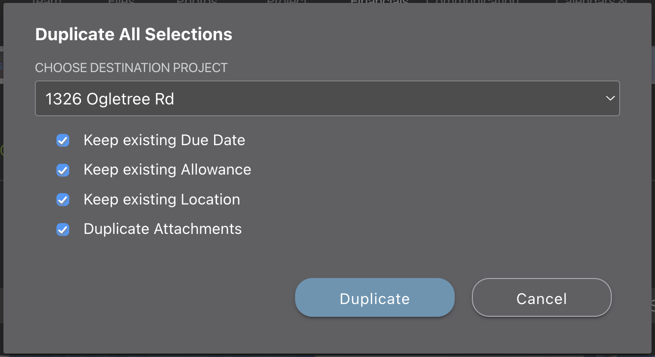 Duplicate All Selections